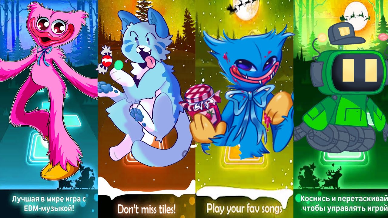 Poppy Playtime in Tiles Hop - Kissy Missy Vs Candy Cat Vs Huggy Wuggy ...