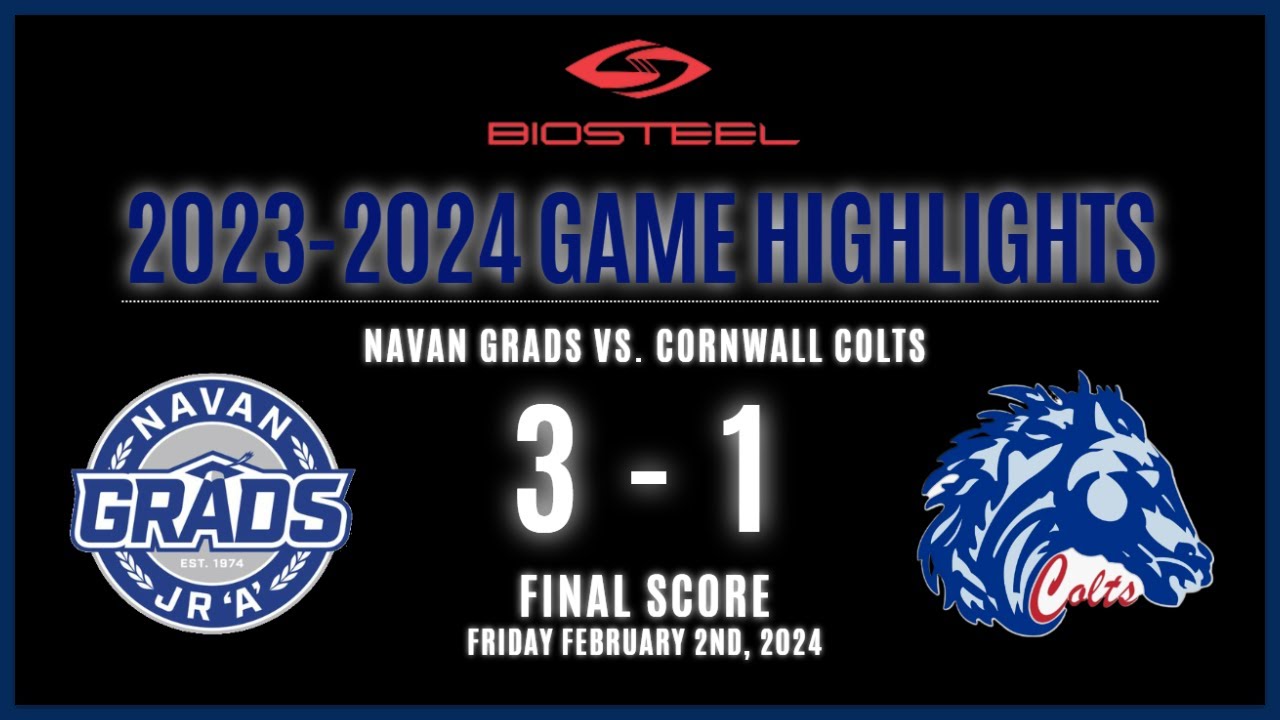 GAME HIGHLIGHTS: Navan Grads win 3-1 over the Cornwall Colts (Feb. 2/24 ...