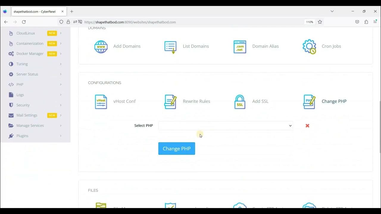 How to Change PHP Version in CyberPanel - YouTube