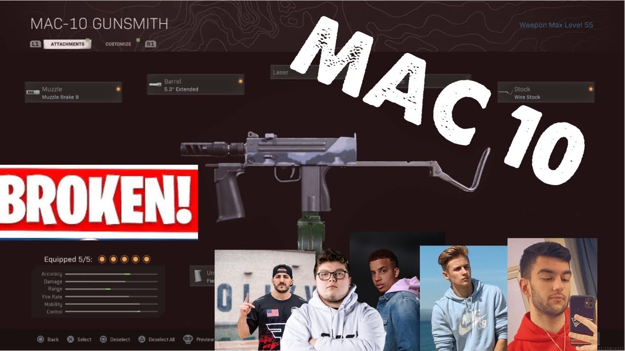 NICKMERCS / FaZe Swagg & TOP STREAMER WARZONE MAC 10 Class / Loadout ...