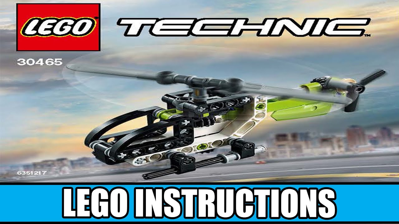 LEGO Instructions | Technic | 30465 | Helicopter - YouTube