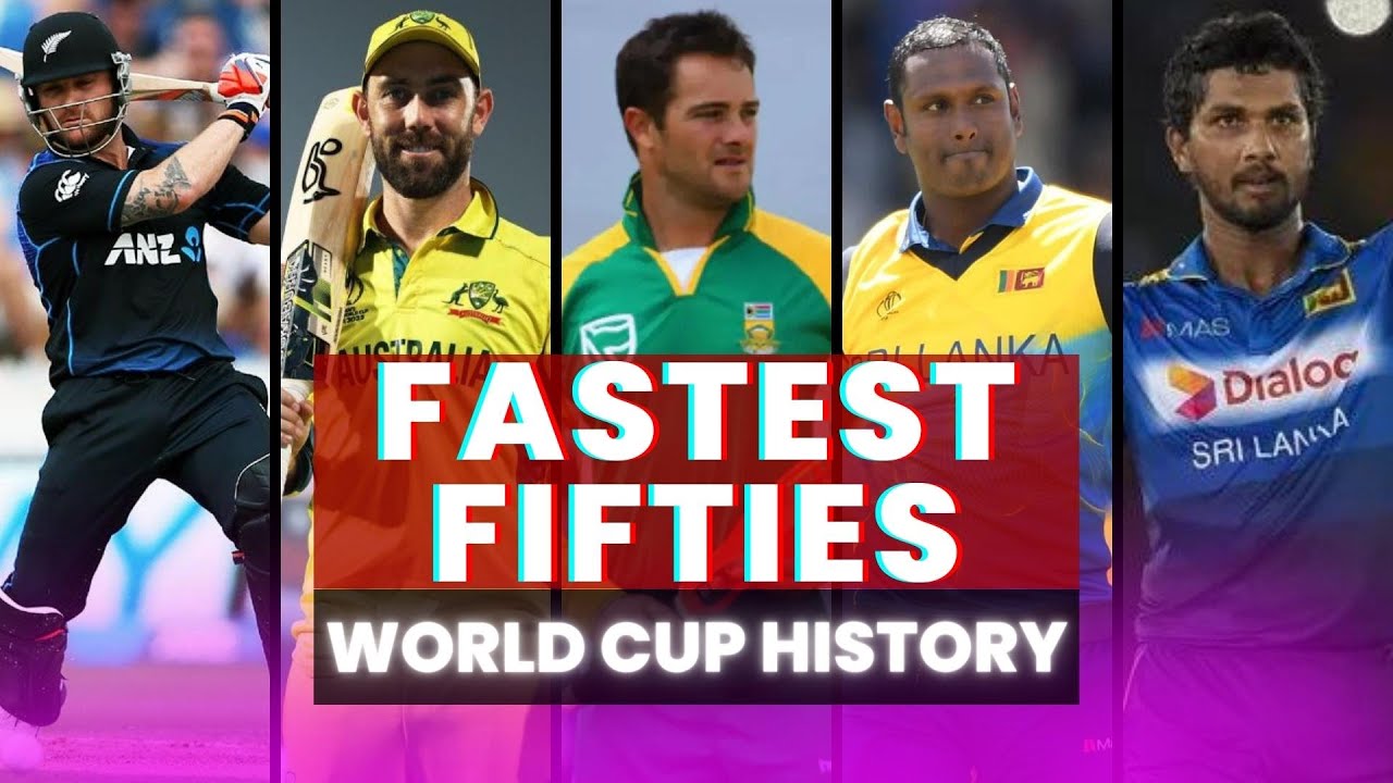 [Top 10] Batsmen Fastest fifties in World Cup Cricket History - YouTube