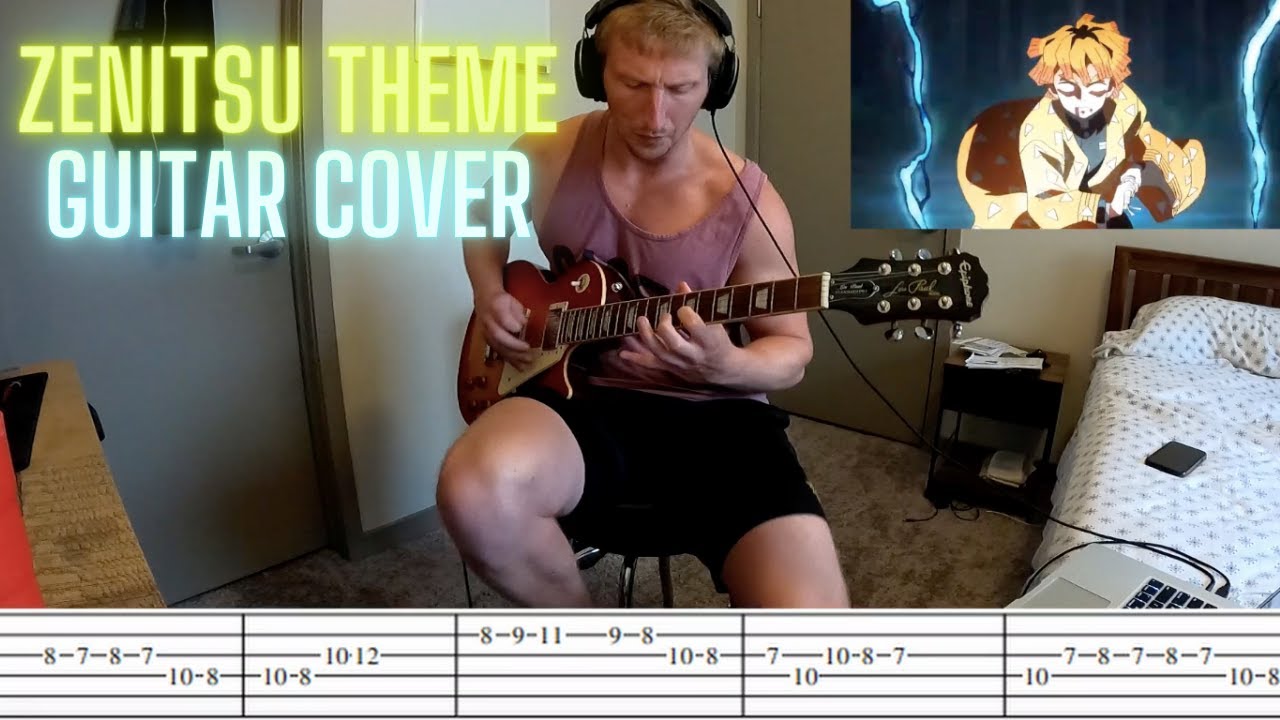 Zenitsu Theme (Demon Slayer) GUITAR COVER with TABS - YouTube