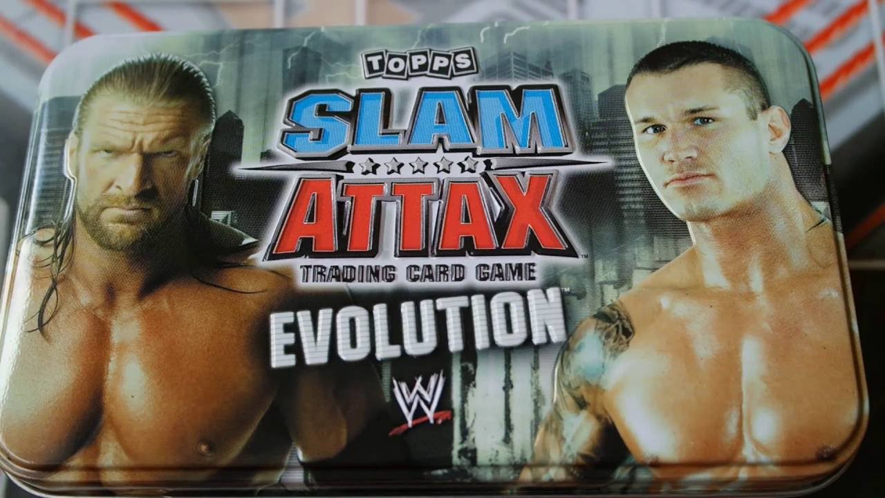 Slam Attax WWE Evolution Booster TIN Unboxing #10 - YouTube