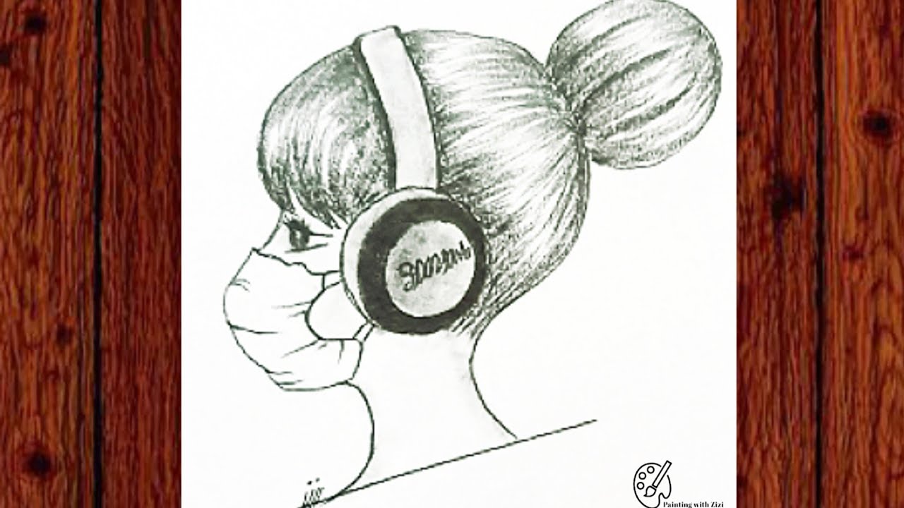 girl drawing:Draw a girly drawing easily#painting_with_zizi #drawing # ...