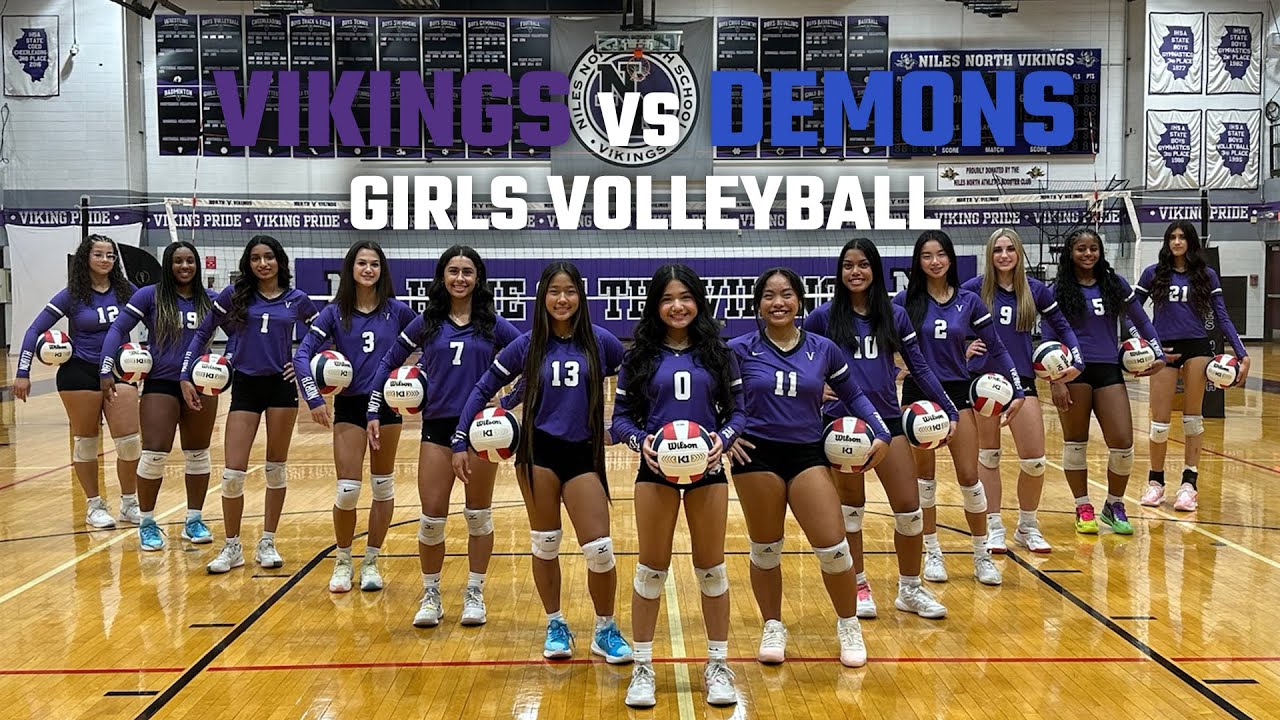 Niles North Vikings Girls Volleyball v.s. Maine East Blue Demons - YouTube