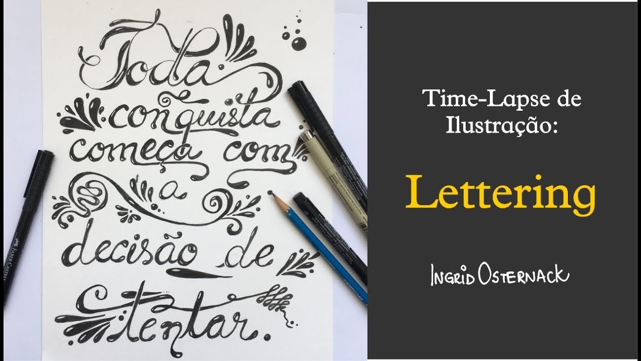 Time Lapse de Lettering - YouTube