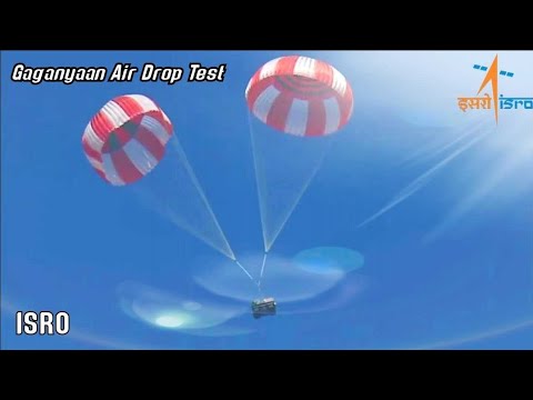 ISRO Released a new Gaganyaan Air Drop Test Video. - YouTube