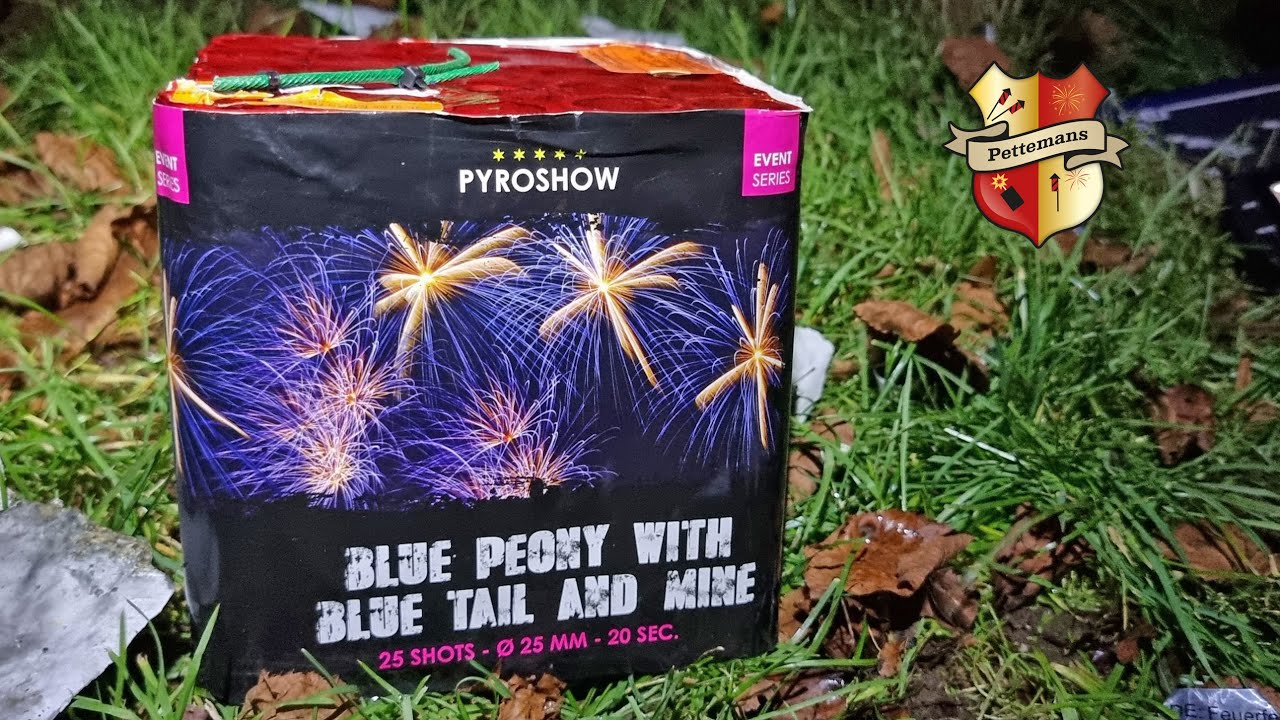 Pyroshow Blue Peony - Broekhoff Event Fire 25sh Vuurwerk - YouTube