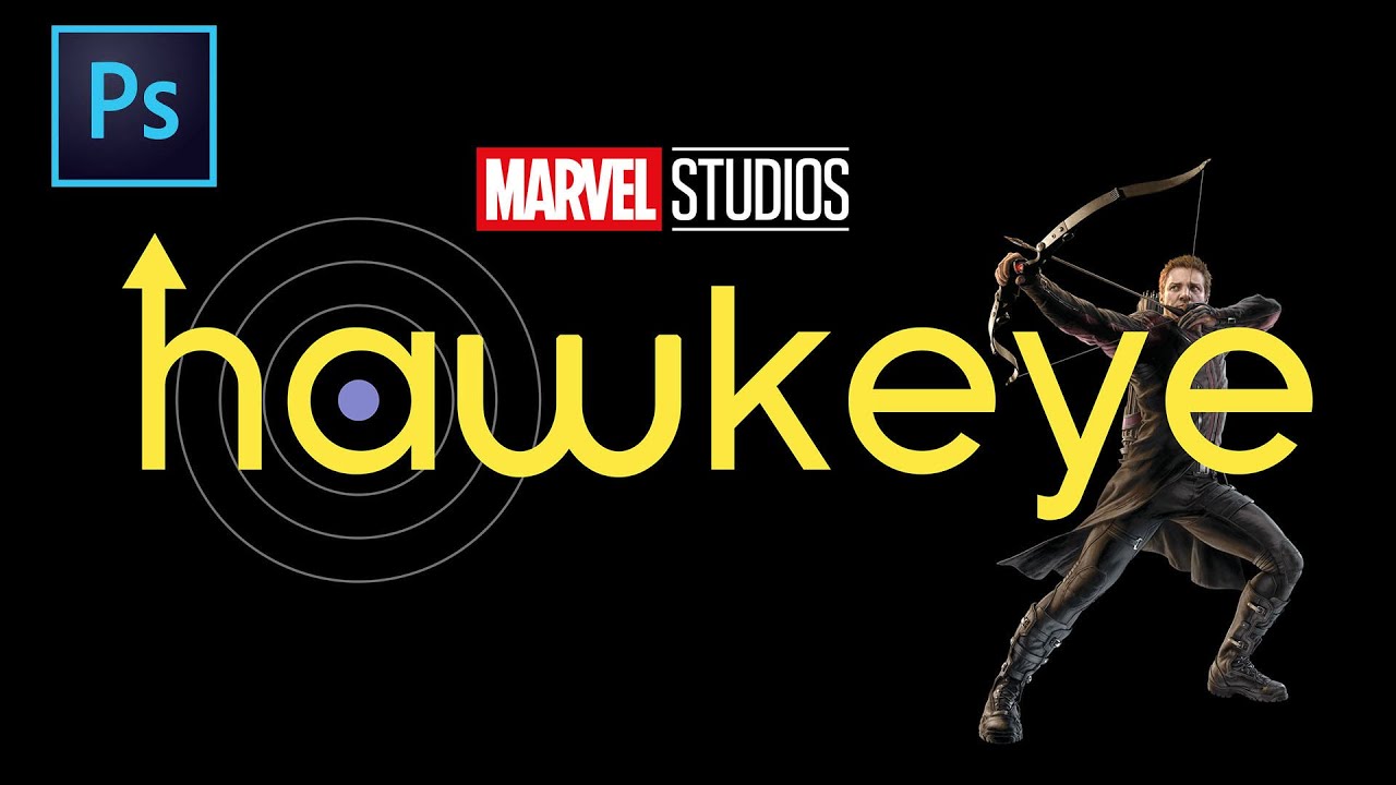 HAWKEYE 2021 Marvel texto con PHOTOSHOP - YouTube