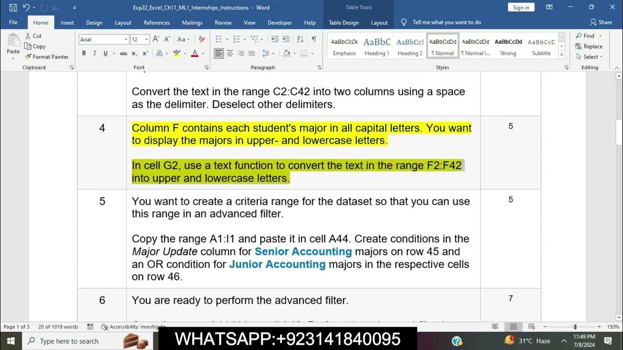 Exp22_Excel_Ch11_ML1_Internships | Excel Chapter11 Mid Level 1 Internships | Ch11_ML1 ...