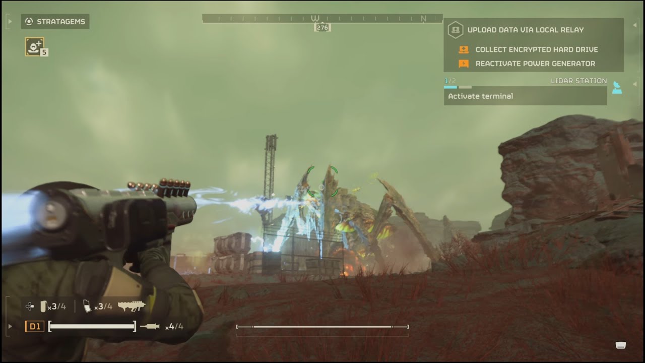 HELLDIVERS 2 Solo no stim, no damage taken. D10 vs bugs. The Epoch is awesome! All clear, no ...