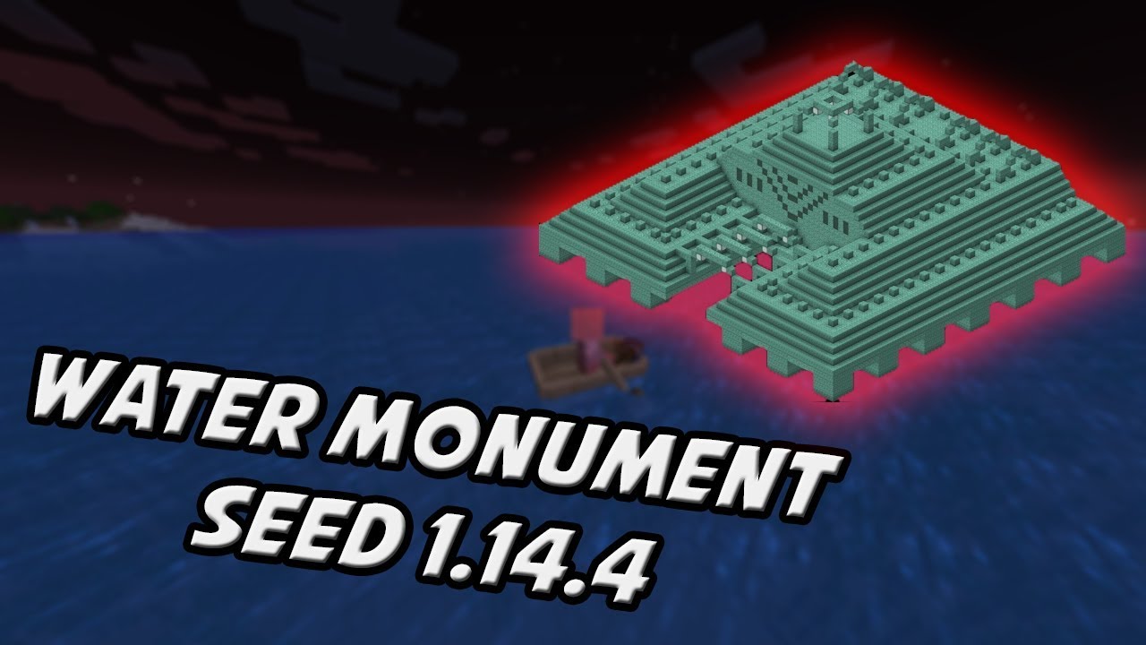 Minecraft Water Monument At Spawn - World Seed minecraft 1.14.4 - YouTube