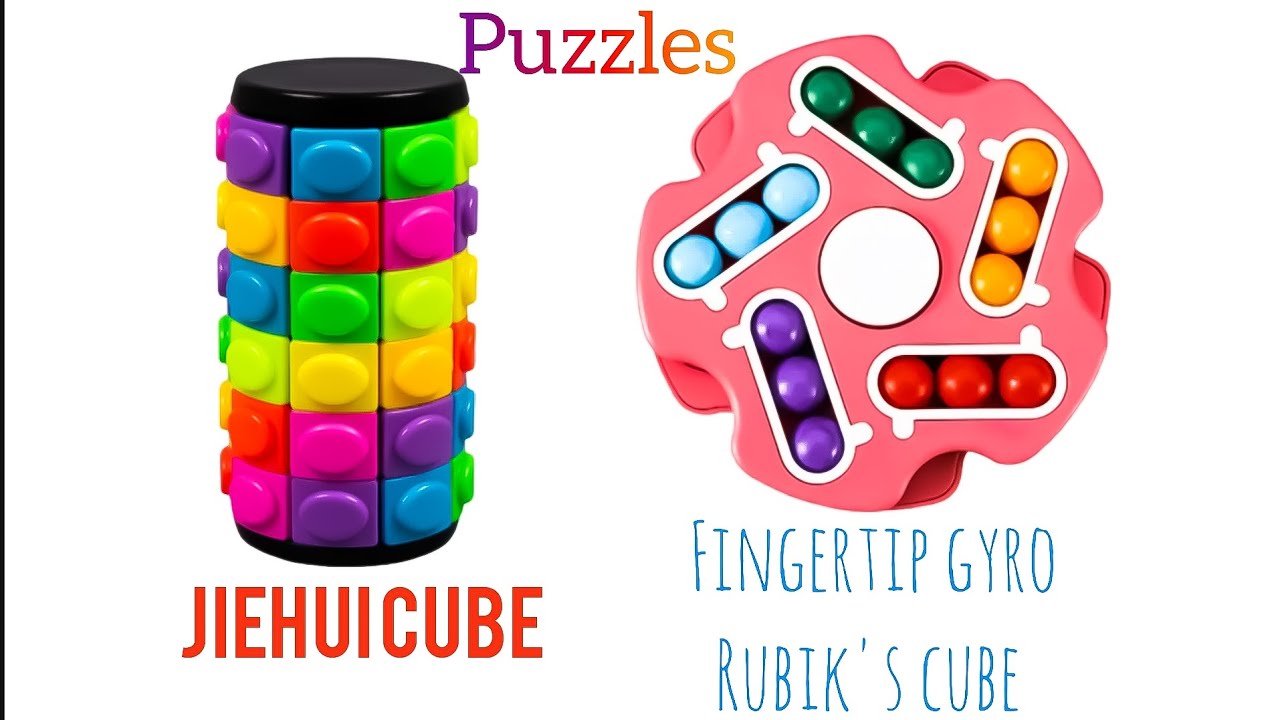 Jiehui cube vs Fingertip gyro rubik's cube.PUZZLES. - YouTube