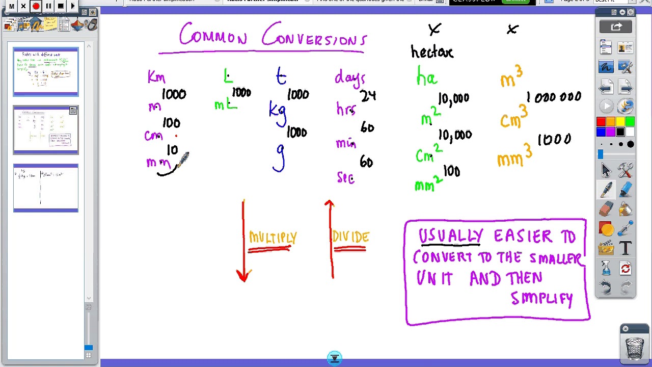 Ratios with different units - YouTube