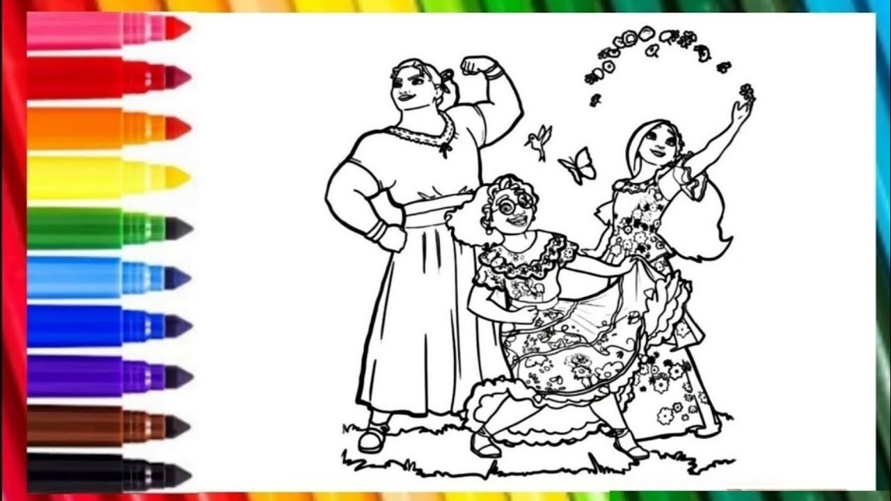 Let's Draw Disney Encanto | Disney Encanto Drawing tutorial for kids ...