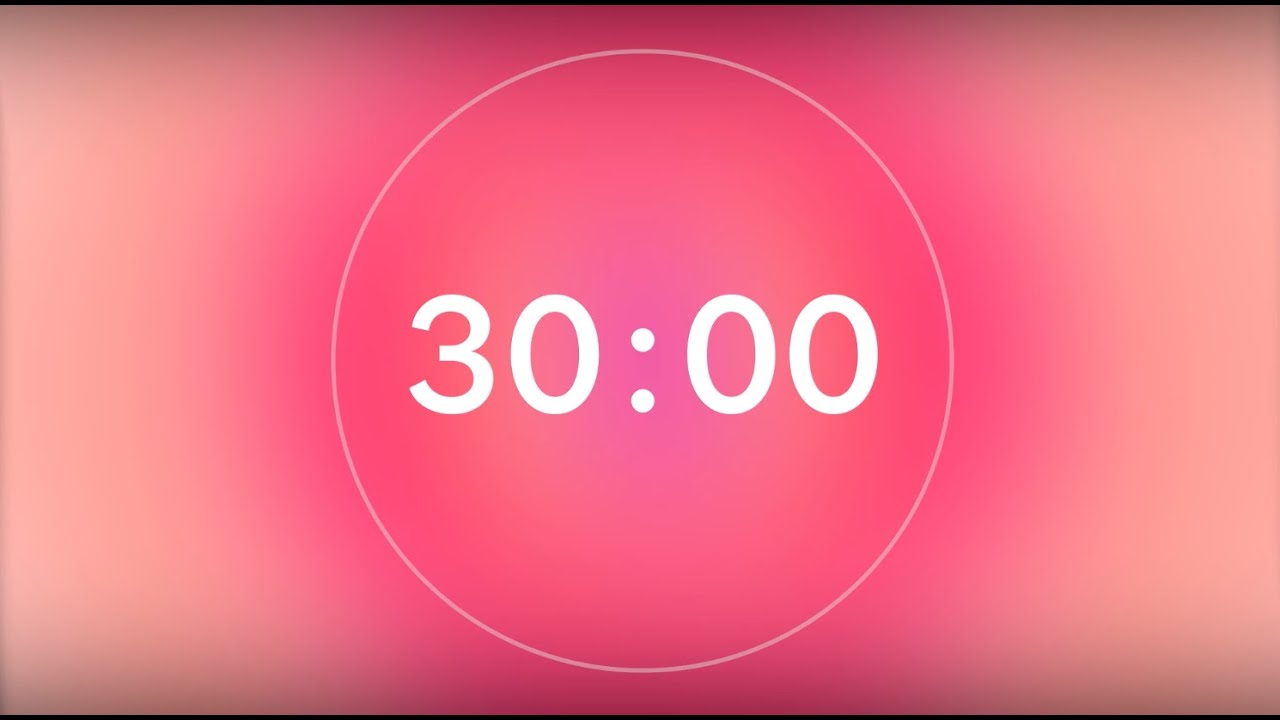 30-Minute Timer - Gradient background with bright and vibrant pink hues ...