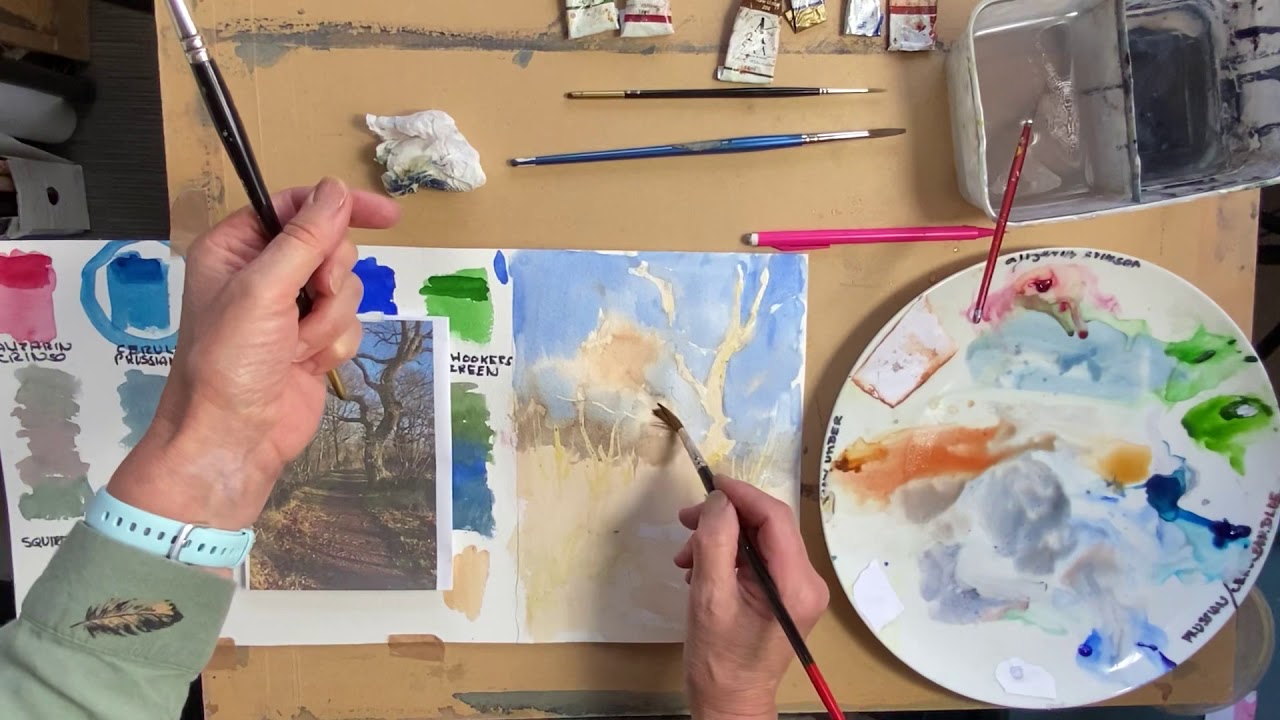 Watercolour tree painting Stage 2 - YouTube