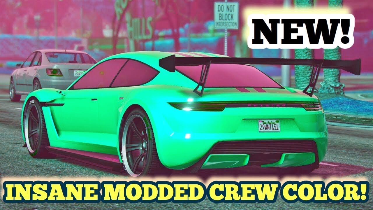 •NEW•MODDED CREW COLOR! "BRIGHTEST GREEN"[ GTA 5 ONLINE ] - YouTube