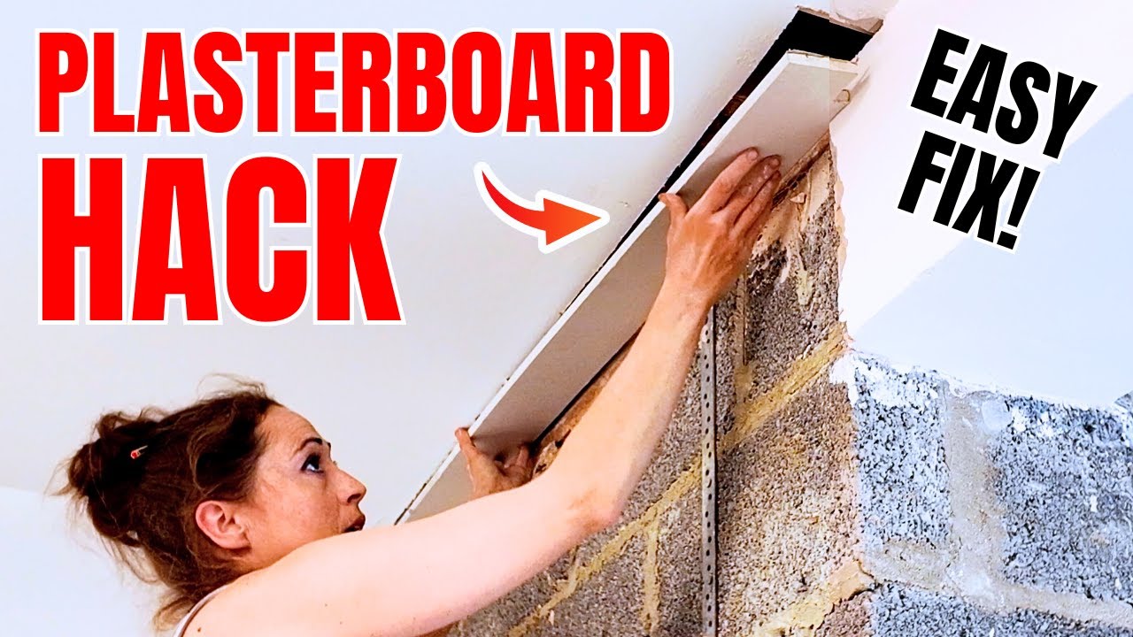 Simple plasterboard hack to repair large holes that BEGINNERS should ...