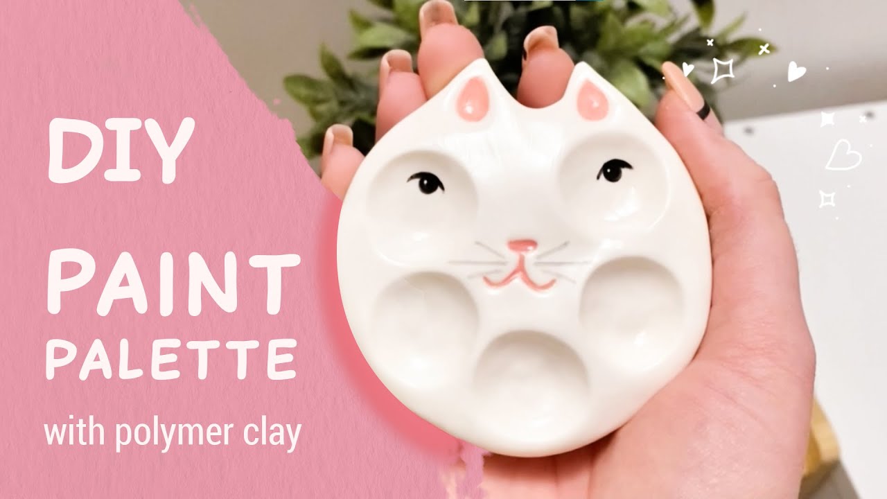 DIY | Paint palette with polymer clay - YouTube