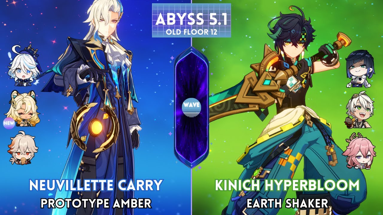 C1 Neuvillette Carry + C0 Xilonen & C1 Kinich Hyperbloom | Spiral Abyss ...