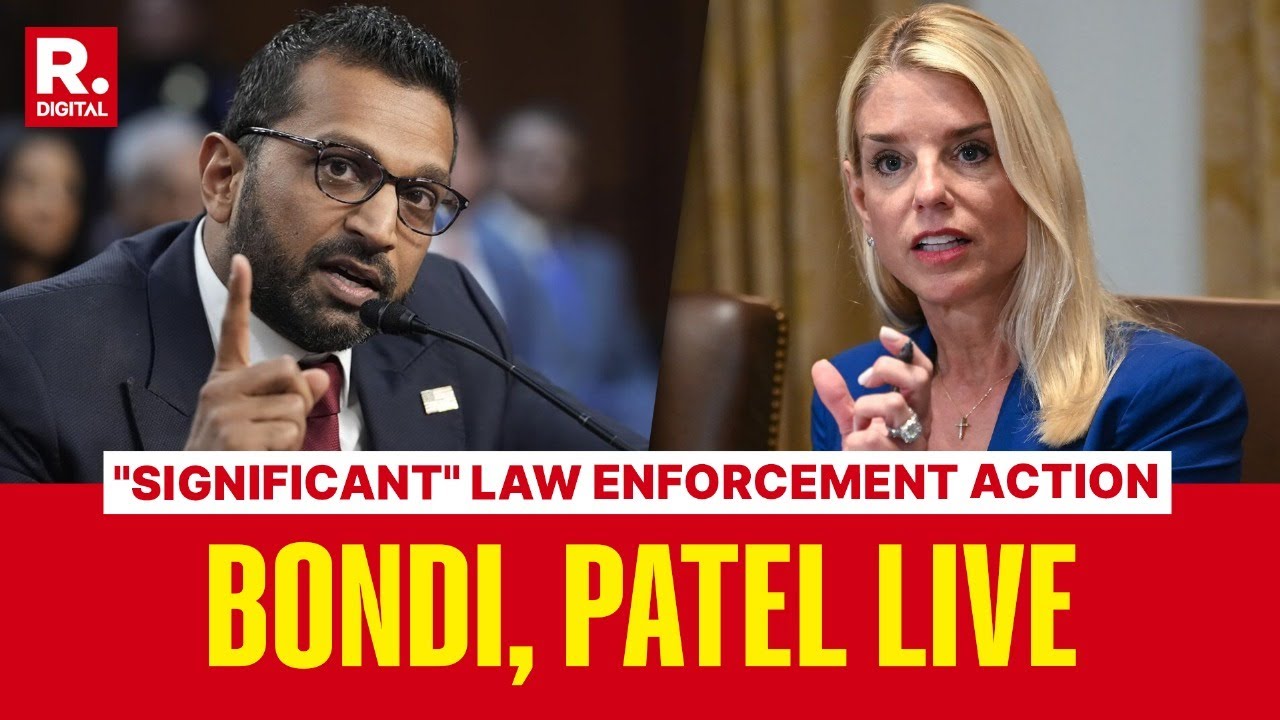 US News LIVE: Attorney Gen Bondi, FBI Director Patel Announce ...