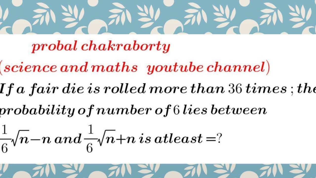 Statistics Chebyshev's inequality (problem) - YouTube