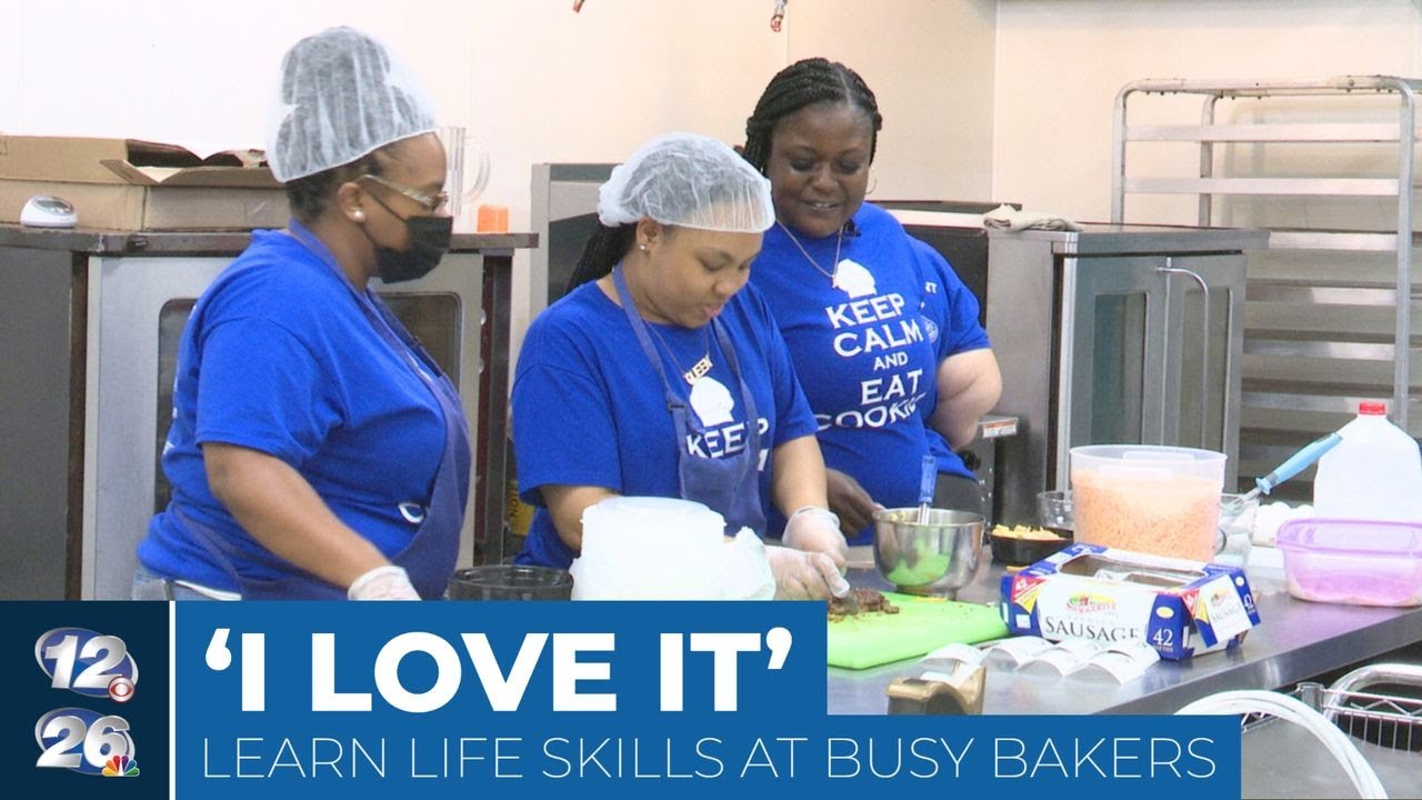 Busy Bakers teaches kitchen skills to those with disabilities - YouTube