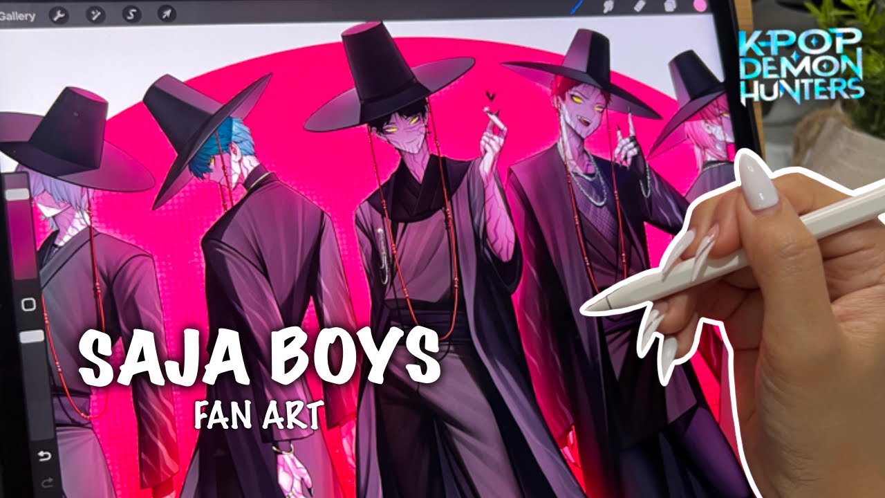 Saja Boys - Kpop Demon Hunters fanart 🖤 Procreate Handcam Timelapse ️ | PUU - YouTube