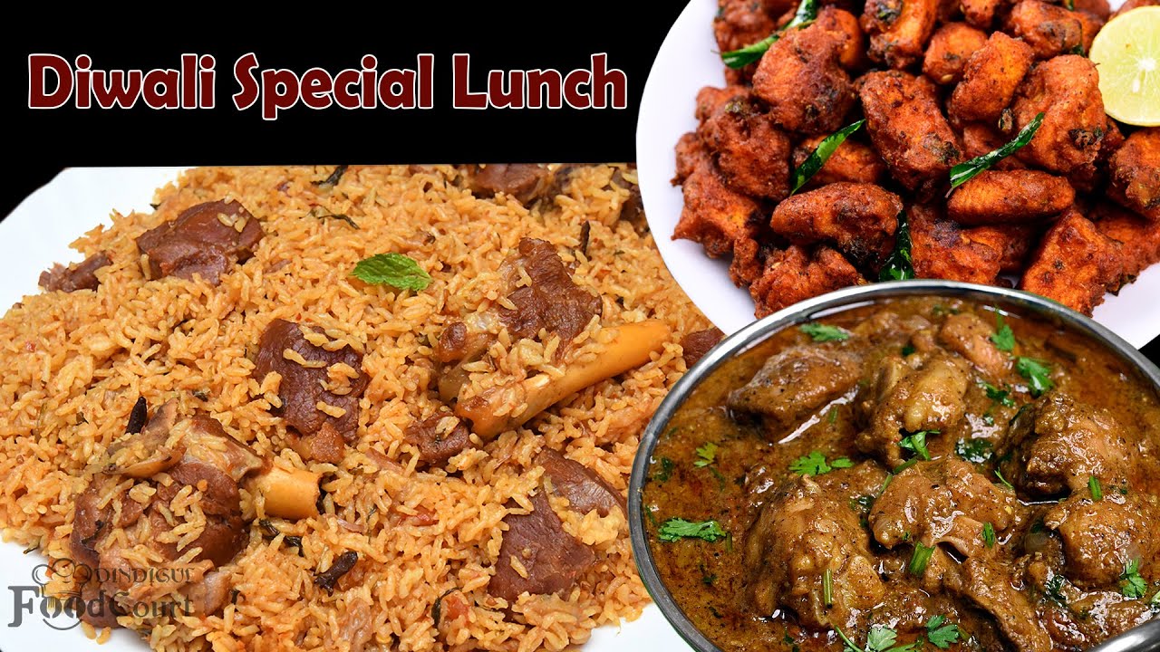 Diwali Special Non Veg Lunch Combo/ Mutton Biryani/ Chicken Curry - YouTube