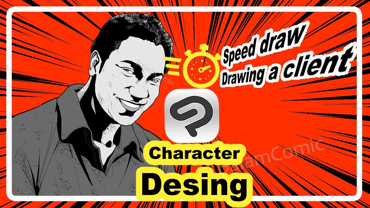 🎨 Draw a client speed draw 😜 BalamComic - YouTube