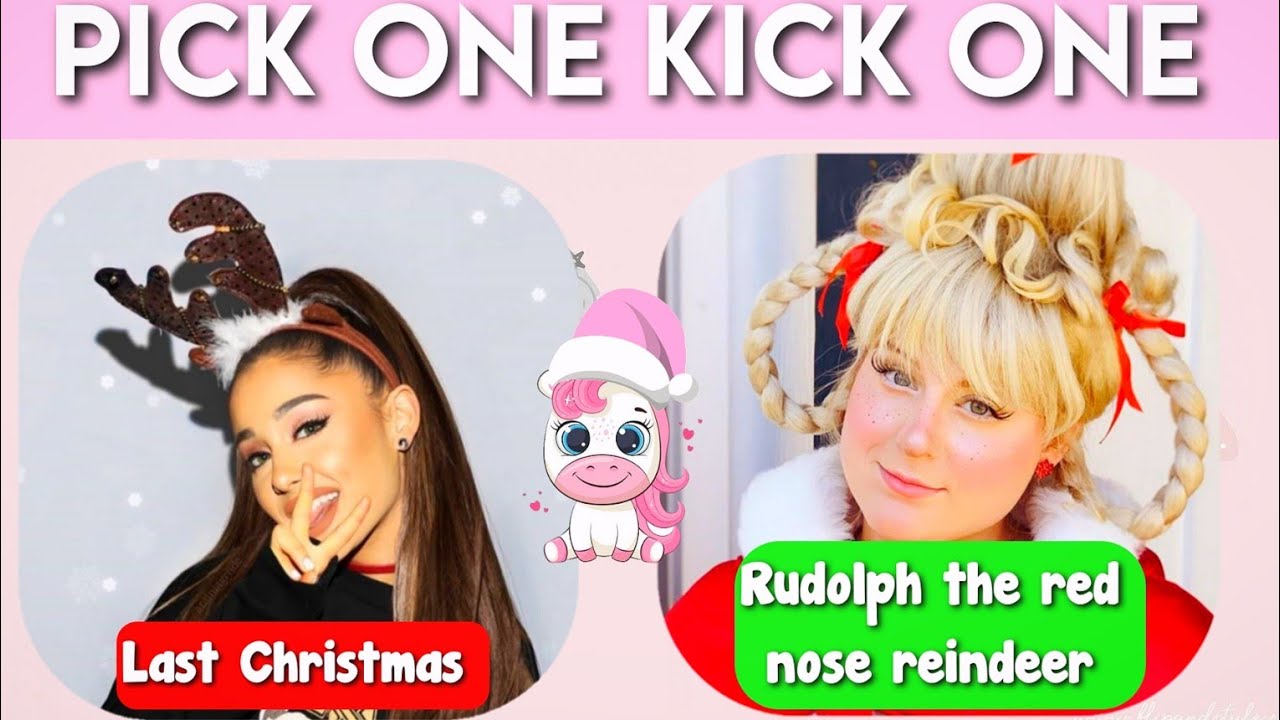 Pick one Kick one Christmas Songs (with music) - YouTube