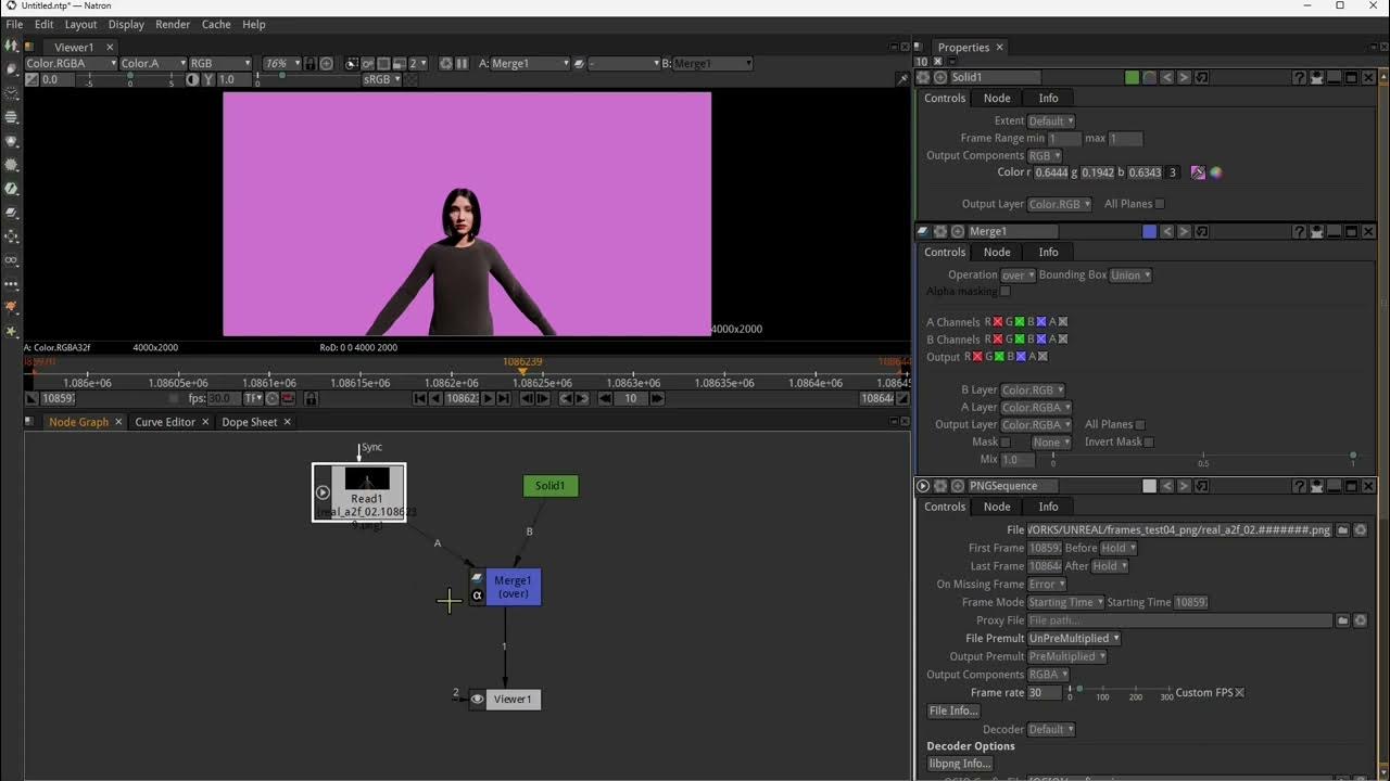 Videoguide - Convert Image Sequence in Video with Natron, PNG Frames from 3D Animation in Unreal ...