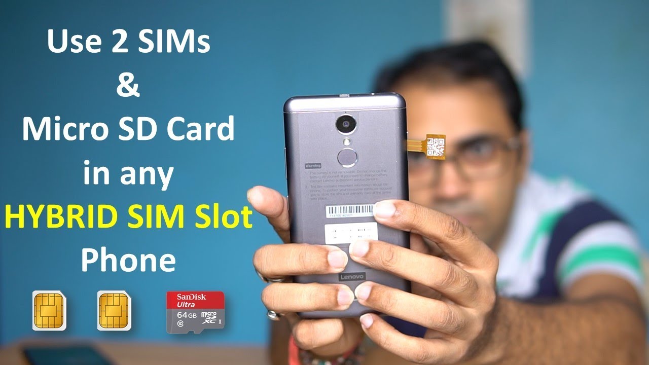 Use Dual SIM With Micro SD card on any Hybrid SIM Slot Phone - YouTube