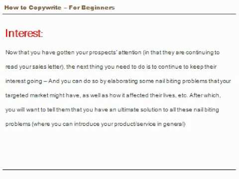 How To Copywrite - For Beginners - YouTube