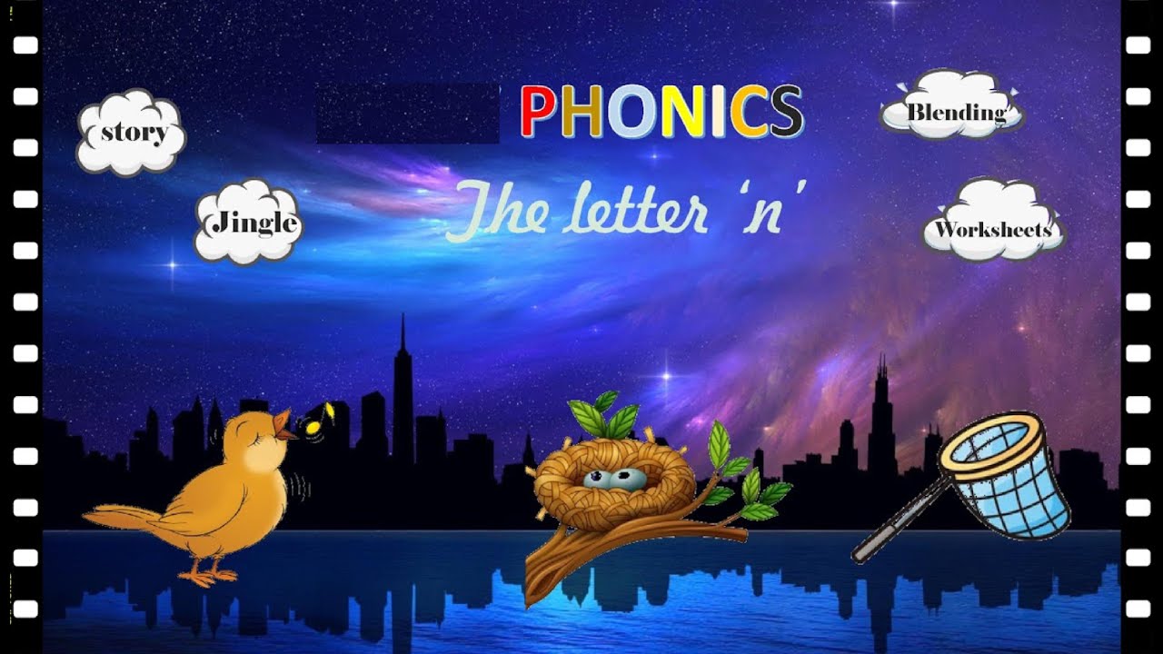 PHONICS | Letter sound "N" | Story | Words | Worksheets | - YouTube