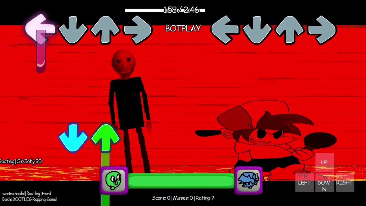 Bootleg (Instrumental) - FNF VS Baldi's Bootleg Rapping Game OST - YouTube