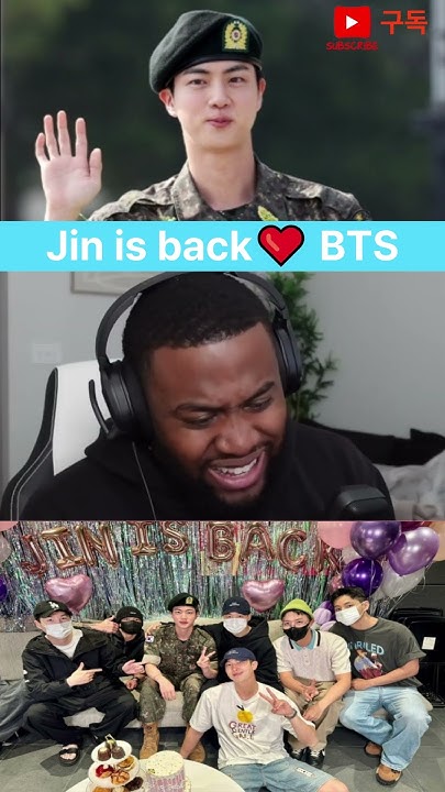 BTS 진 전역 해외반응 JIN IS BACK REACTION #해외반응 #jin #bts - YouTube
