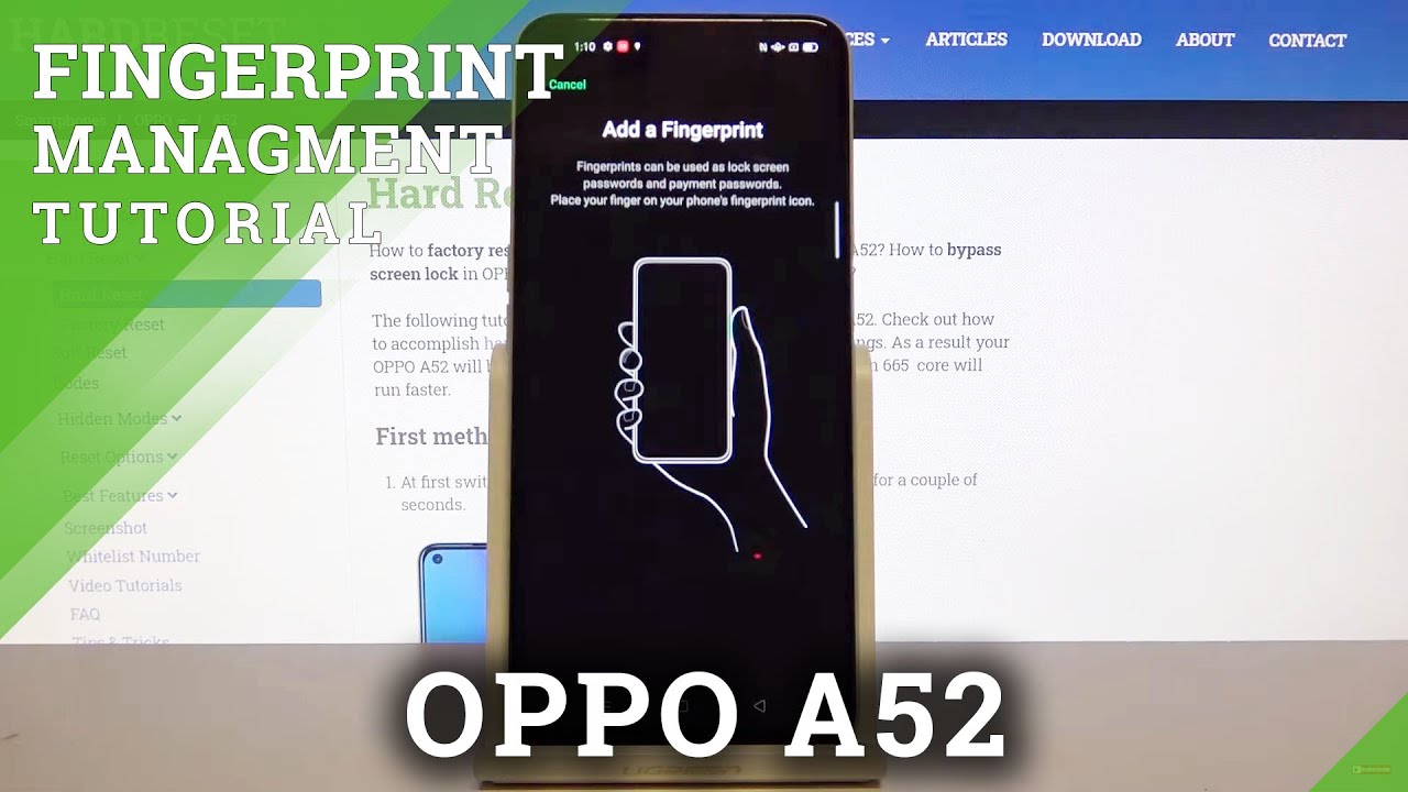 How to Add Fingerprint to OPPO A52 – Set Fingerprint Screen Lock - YouTube