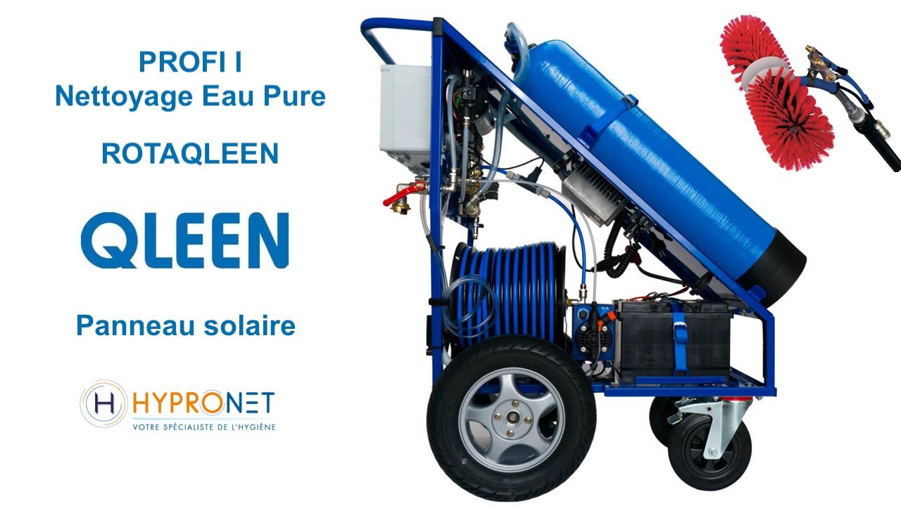 QLEEN PROFI 1 avec ROTAQLEEN Le nettoyage de panneau solaire à l’eau ...