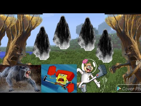 Sandy and spongebob runners vs creature monster and spirit hunters # ...