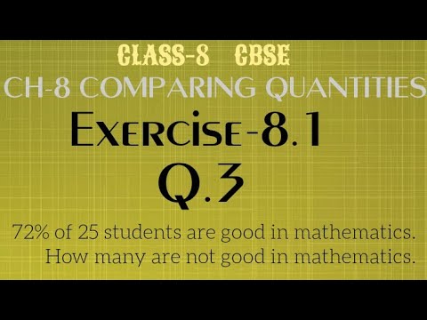 72% of 25 students are good in mathematics. How many are not good in ...