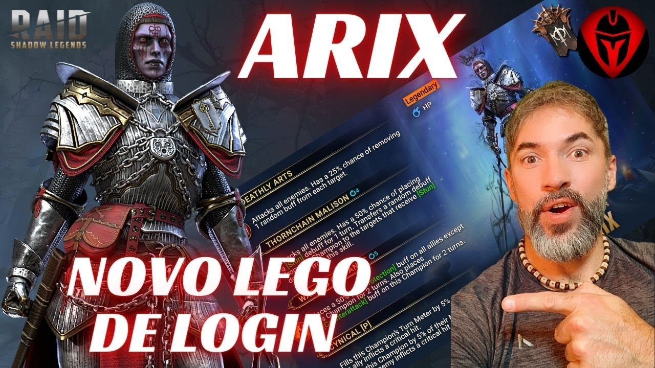Raid: Shadow Legends ARIX É O NOVO CAMPEÃO DE LOGIN DIÁRIO | TUDO SOBRE ...