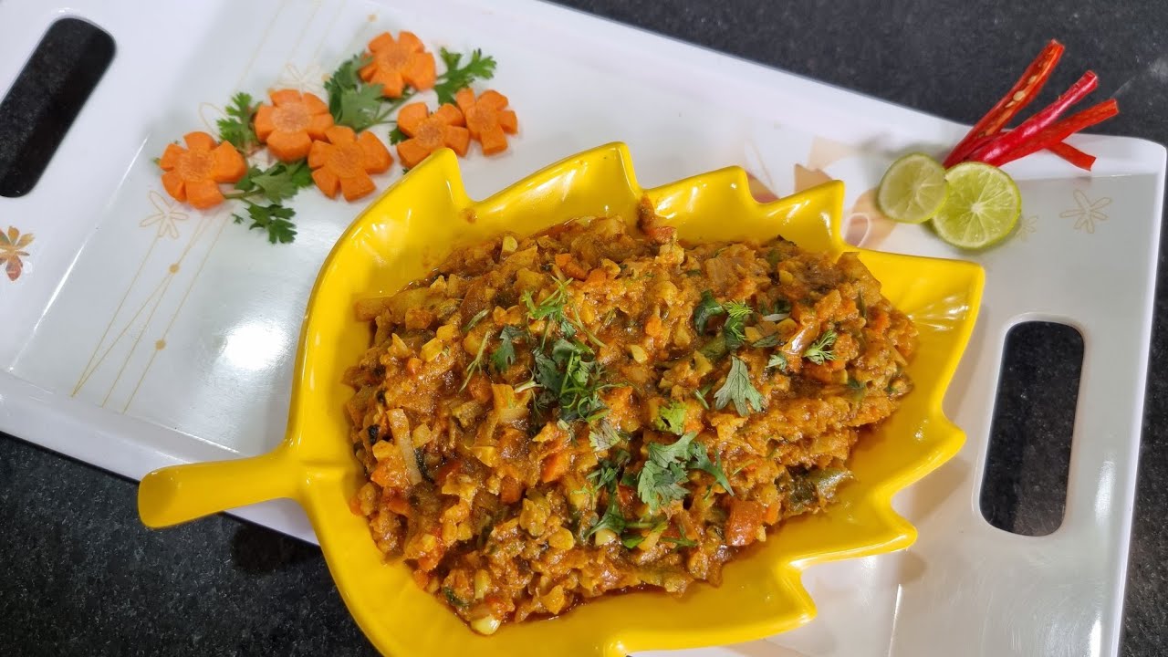 Veg Khima restaurant style quick and easy - YouTube