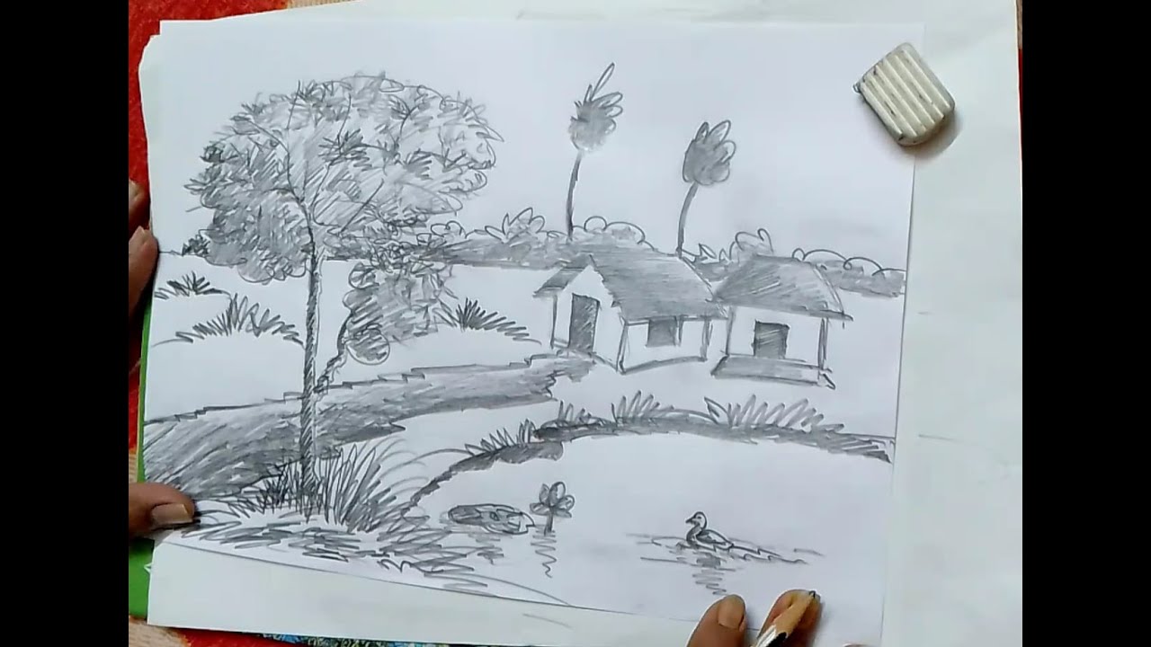 Landscape Drawing - YouTube