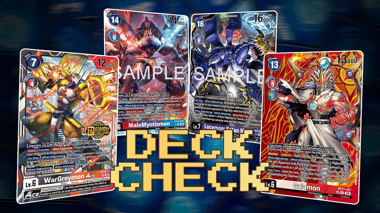 Deck Check | Myotismon, Lucemon, Adventure, Gaiamon | BT23 | Digimon ...