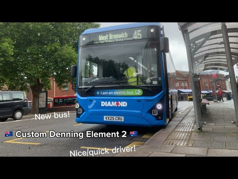 *NEW BUS* Diamond Bus West Midlands 39001 VX25 CRU Custom Denning ...