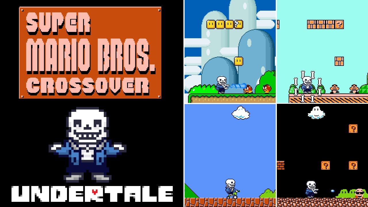 Sans in Super Mario Bros Crossover (skin mod) - YouTube