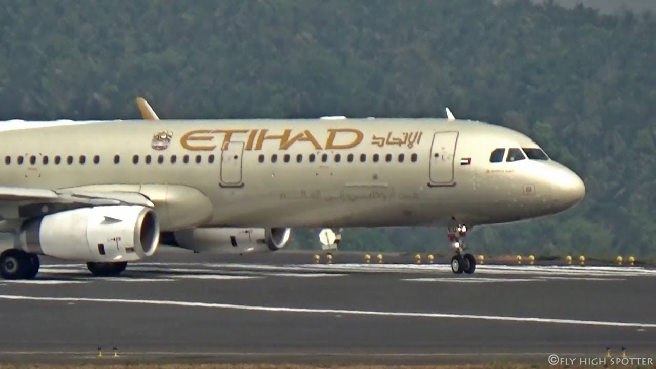 Etihad airways Airbus A321 takeoff from calicut airport | HD - YouTube
